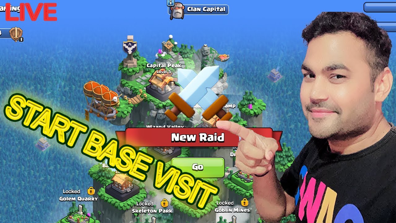 LIVE CHECK YOUR VILLAGE | START CAPITAL RAID | COC GAMEPLAY - YouTube