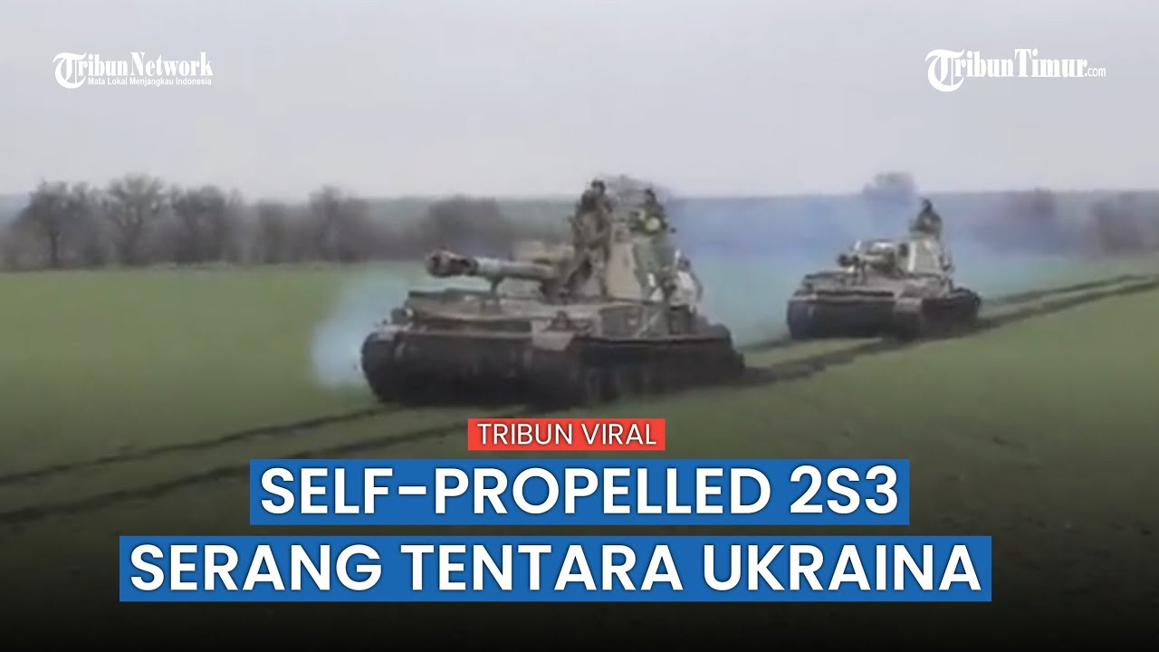 Pergerakan Militer Ukraina Ditekan dengan Serangan Self-propelled 2S3 Akatsiya - YouTube