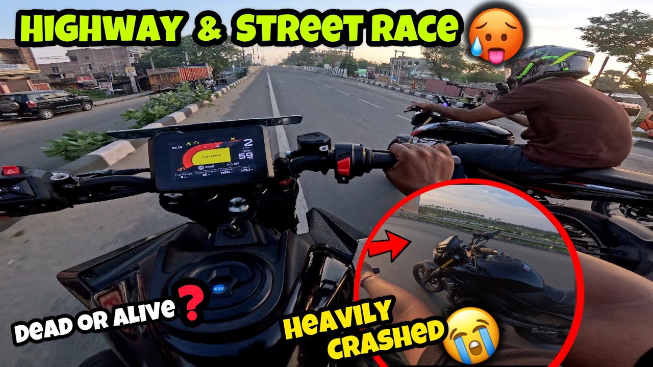 Live Crash Of Dominar 400 & Duke 390 💔😭||Highway Races & Street 🥵 ...