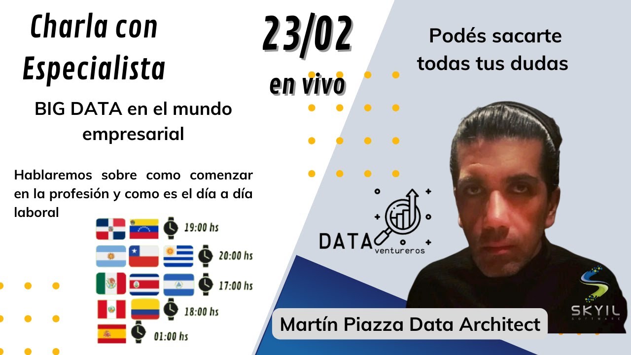 Charla con especialista. Invitado Martin Piazza. BIG DATA en el mundo ...