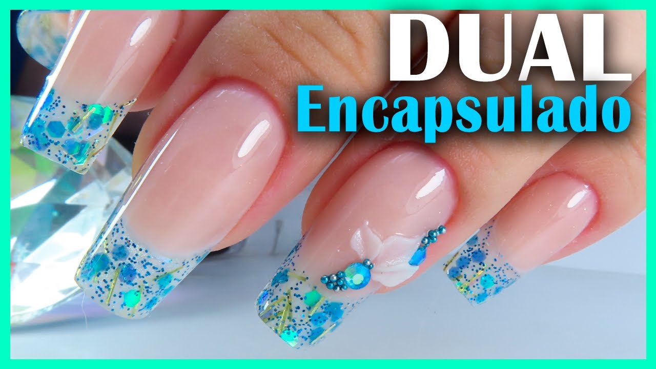 Como hacer French ENCAPSULADO con Moldes DUAL 💅 Uñas Acrílicas - YouTube