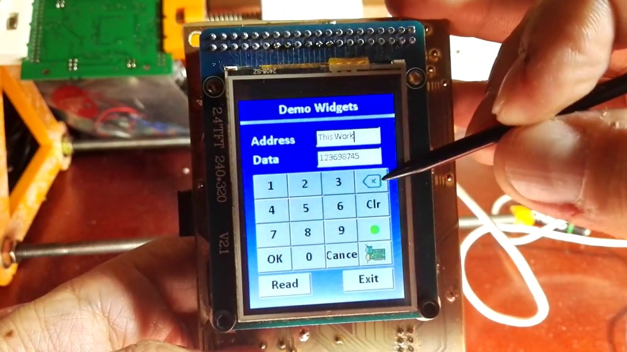 PIC32 LCD and touch screen project - YouTube