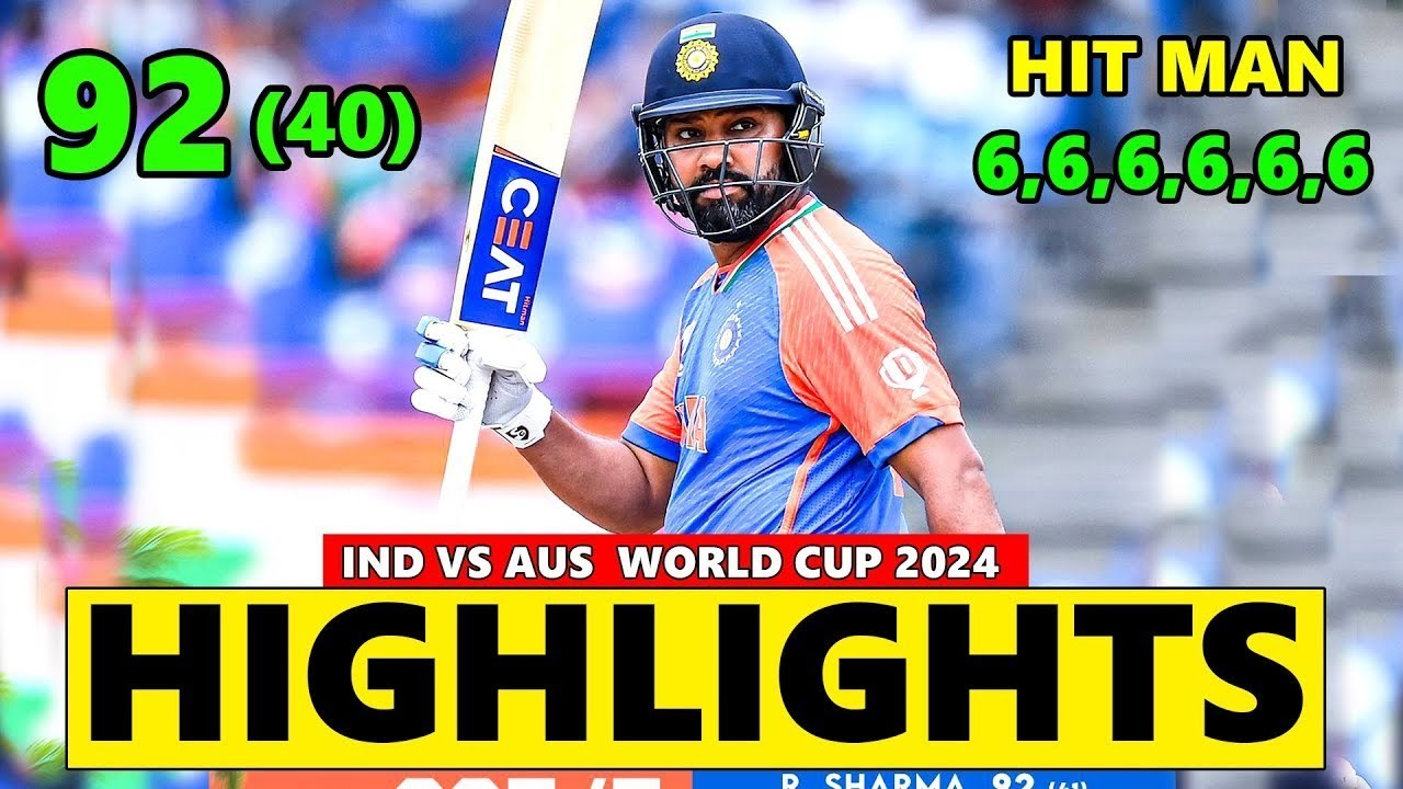 India vs Australia T20 World Cup Highlights 2024 | Ind vs Aus ...