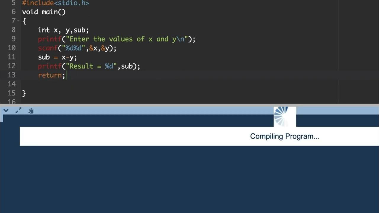 C #program to Subtract two values | Learn Logic | Lec 5 | C Program - YouTube