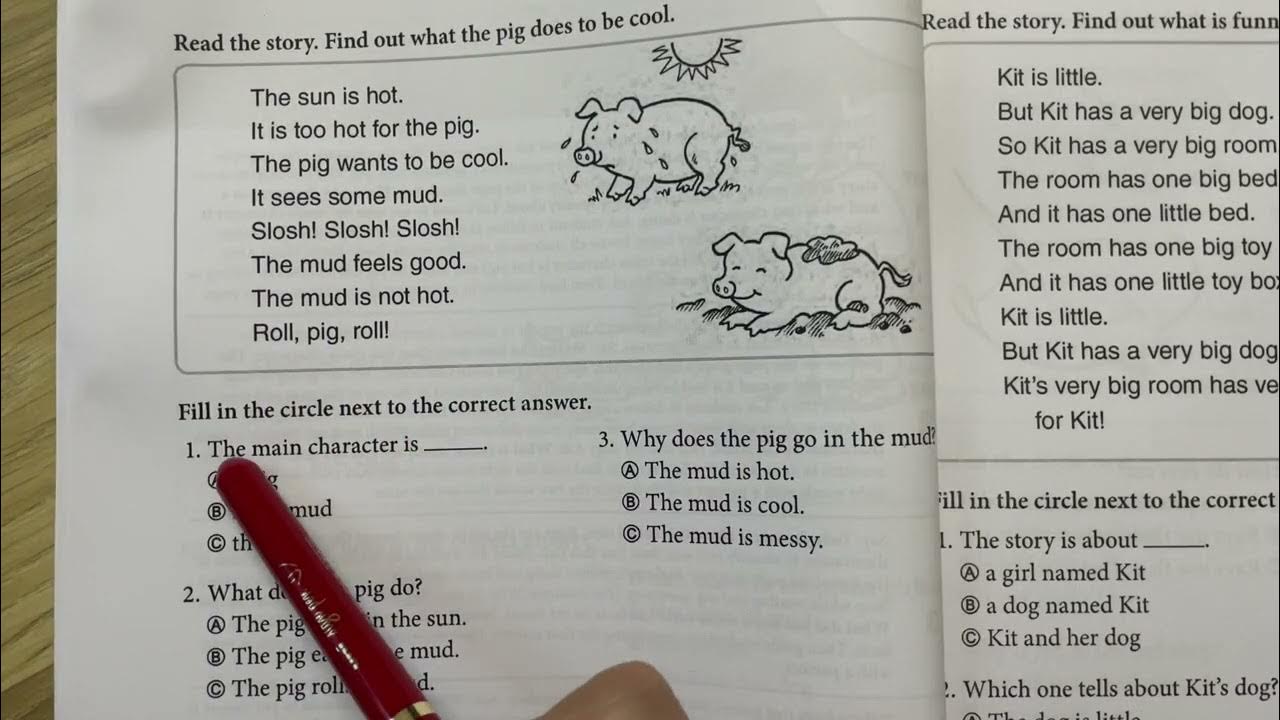 Daily reading comprehension-level 1- week 2- day 1 - YouTube