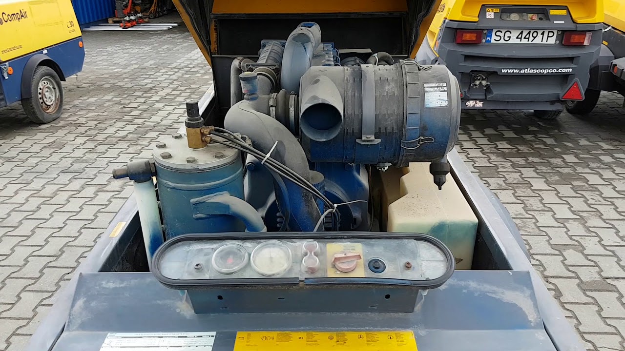 Atlas Copco XAS 67 EURO BOX Rok 2007 - YouTube