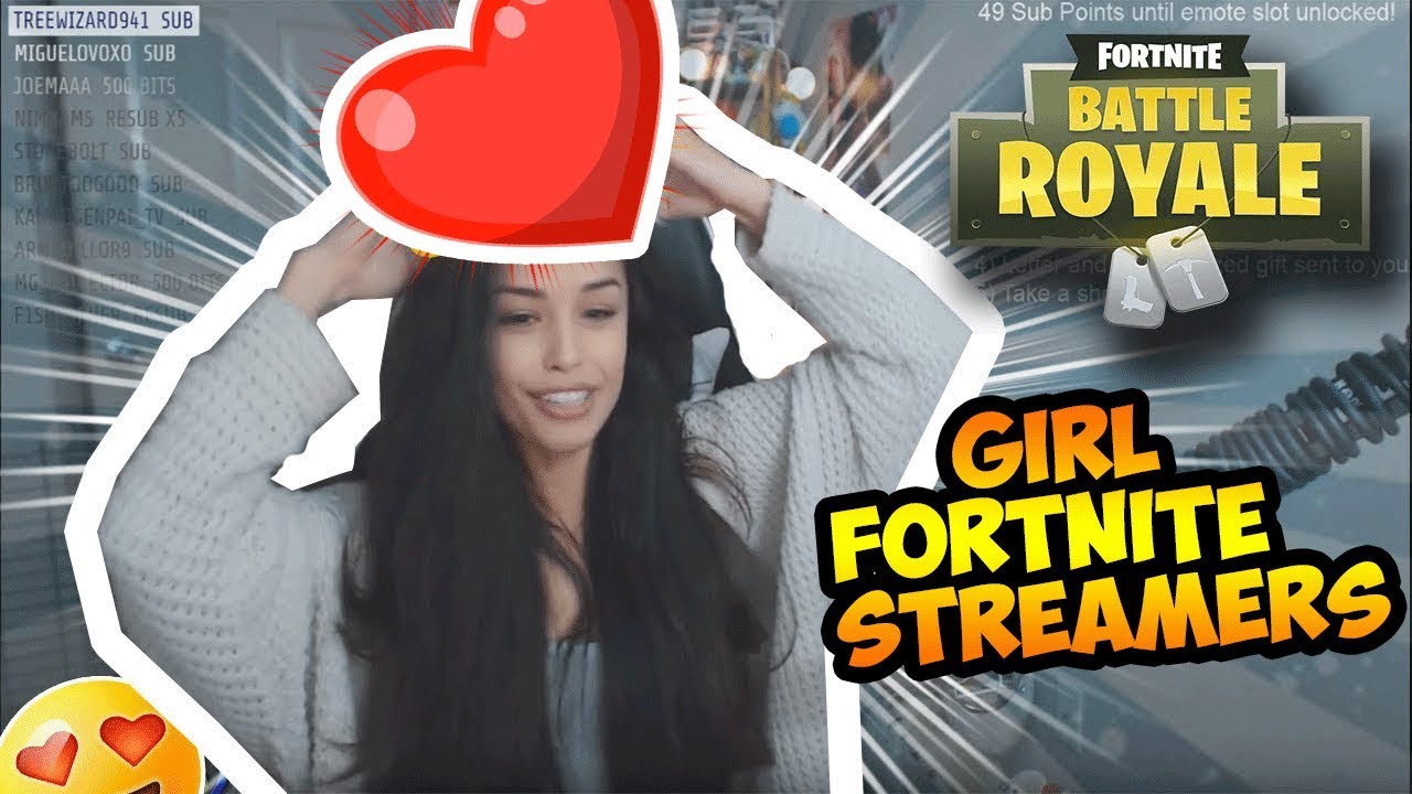THE BEST STREAMER GIRL ON FORTNITE ! (ft. Valkyrae, legendary lea ...