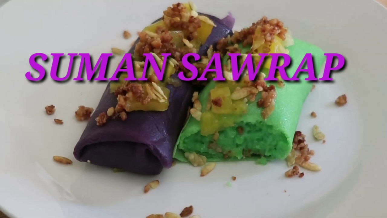 How to make SUMAN SAWRAP (ube and pandan flavor) SUMAN LEVEL UP - YouTube