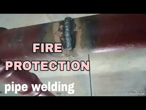 PIPE WELDING FIRE PROTECTION/SMAW WELDING ABOVE CEILING - YouTube