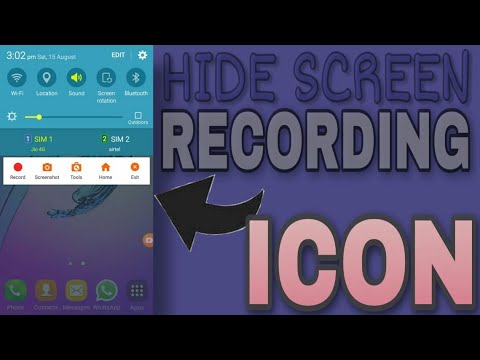 How to hide screen recorder icon || How to enable screen recording on ...