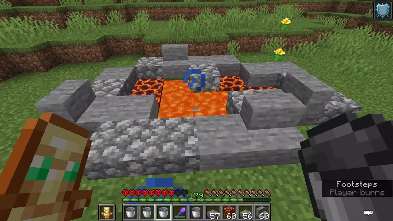 How to make cool lava pool in minecraft 1.19 - YouTube