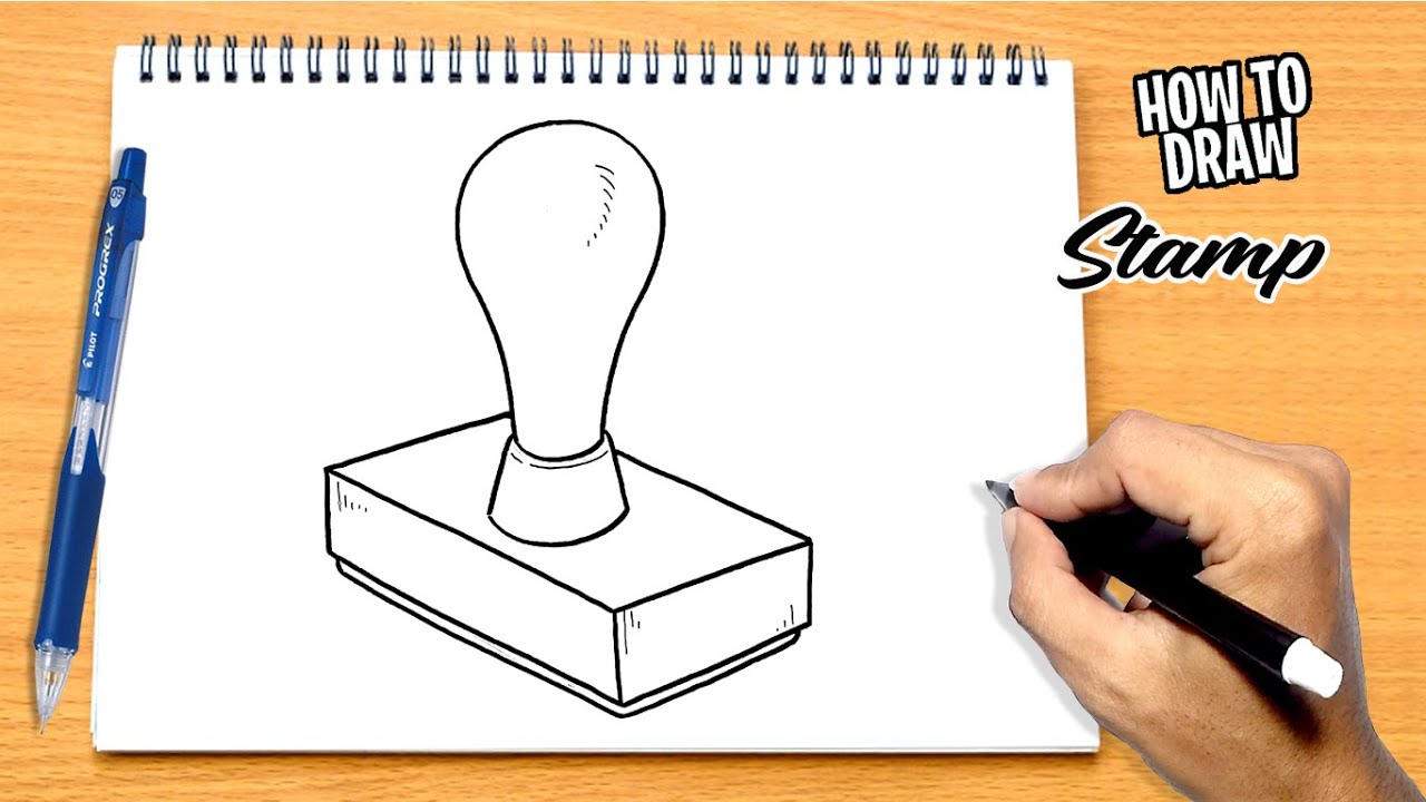 How to draw Stamp - YouTube