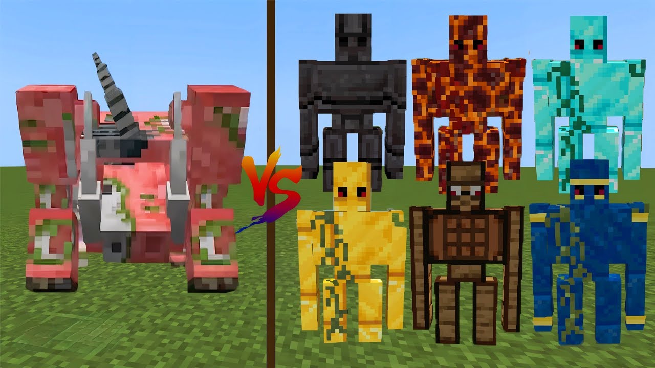 Mutant Zoglin vs ALL Golems! Epic Minecraft Mob Battle! 😱 - YouTube