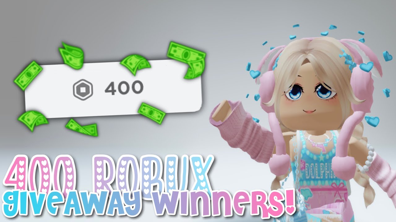 400 ROBUX GIVEAWAY WINNER!!! 🥳 - YouTube
