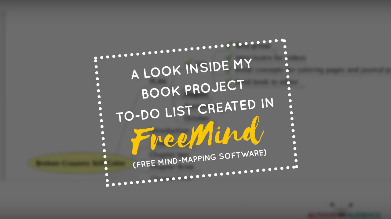 A look inside my book project to-do list created in FreeMind (free mind ...