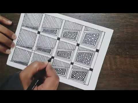 New zentangle pattern for beginners | How to draw zentangle pattern ...