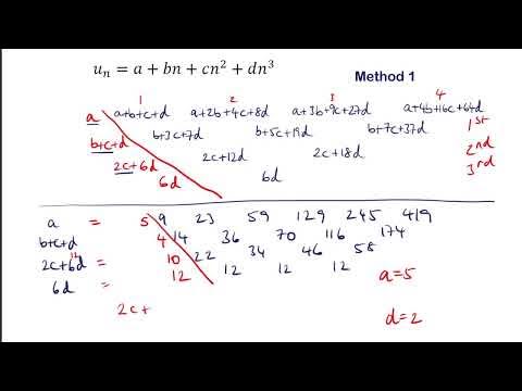 Finding the formula of a cubic sequences - YouTube
