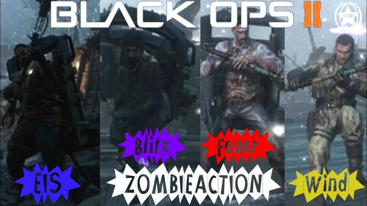 COD: Black Ops 2 ORIGINS Zombies ! ALLE 4 STÄBE FEUER, EIS, BLITZ, WIND ...
