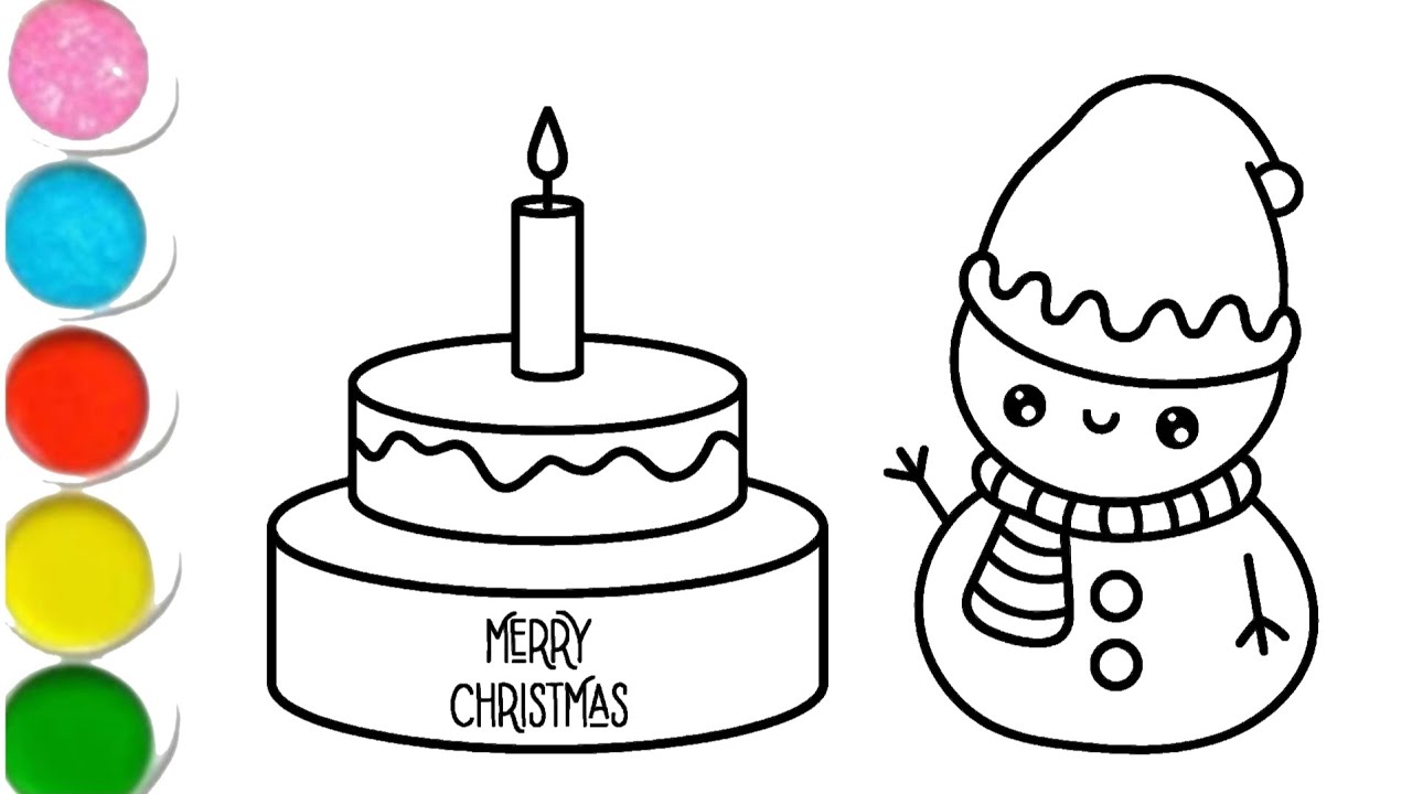 MERRY CHRISTMAS! How to draw a Christmas Cake easy | how to draw ...