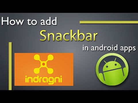 How to add Snack Bar in android apps - YouTube