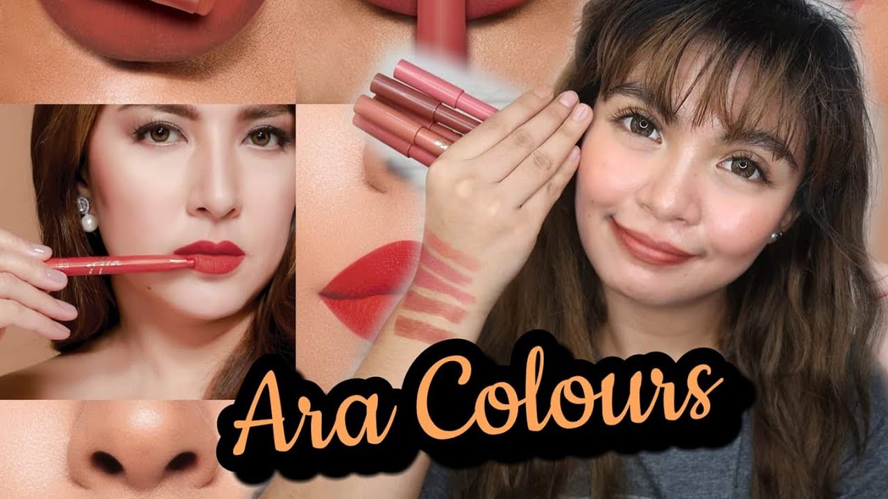ARA COLOURS | REVIEW AND SWATCHES| LIPSTICK LINE NI MS. ARA MINA ...