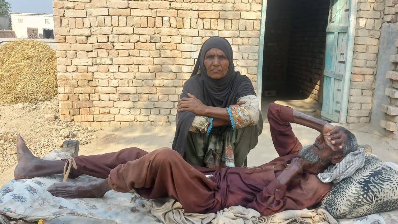 another old disabled father and disabled daughter living alon with ...