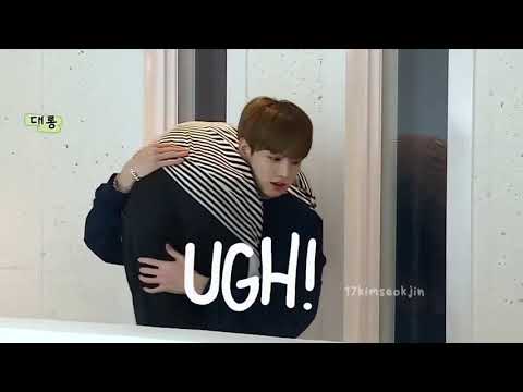 Jungkook carrying Jin on his shoulder 🐰🐰 #jeonjungkook #kimseokjin #jungkook #jk #jin #mylovefantasy