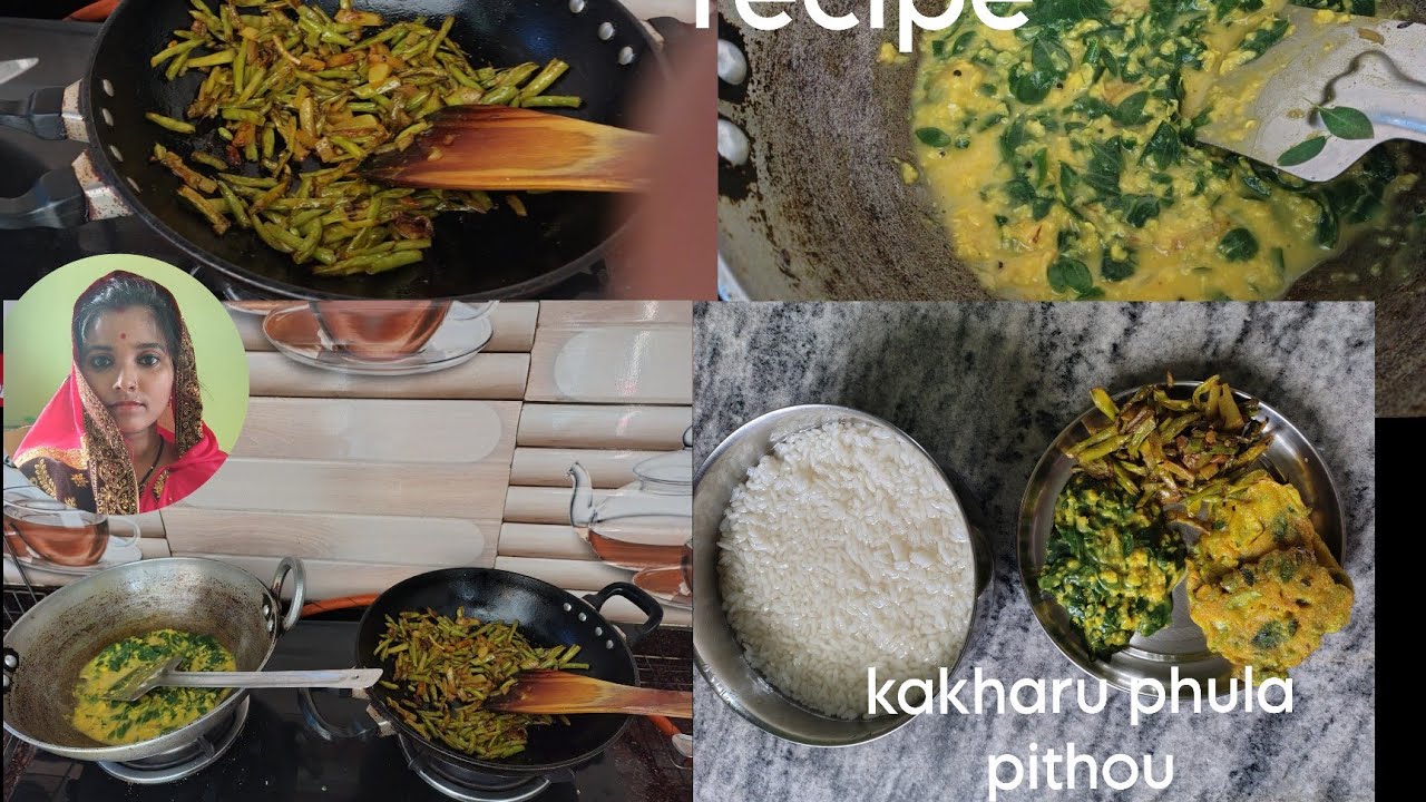 sajana saga recipe , bodi aloo bhaja, kakharu phula,janhi pithou - YouTube