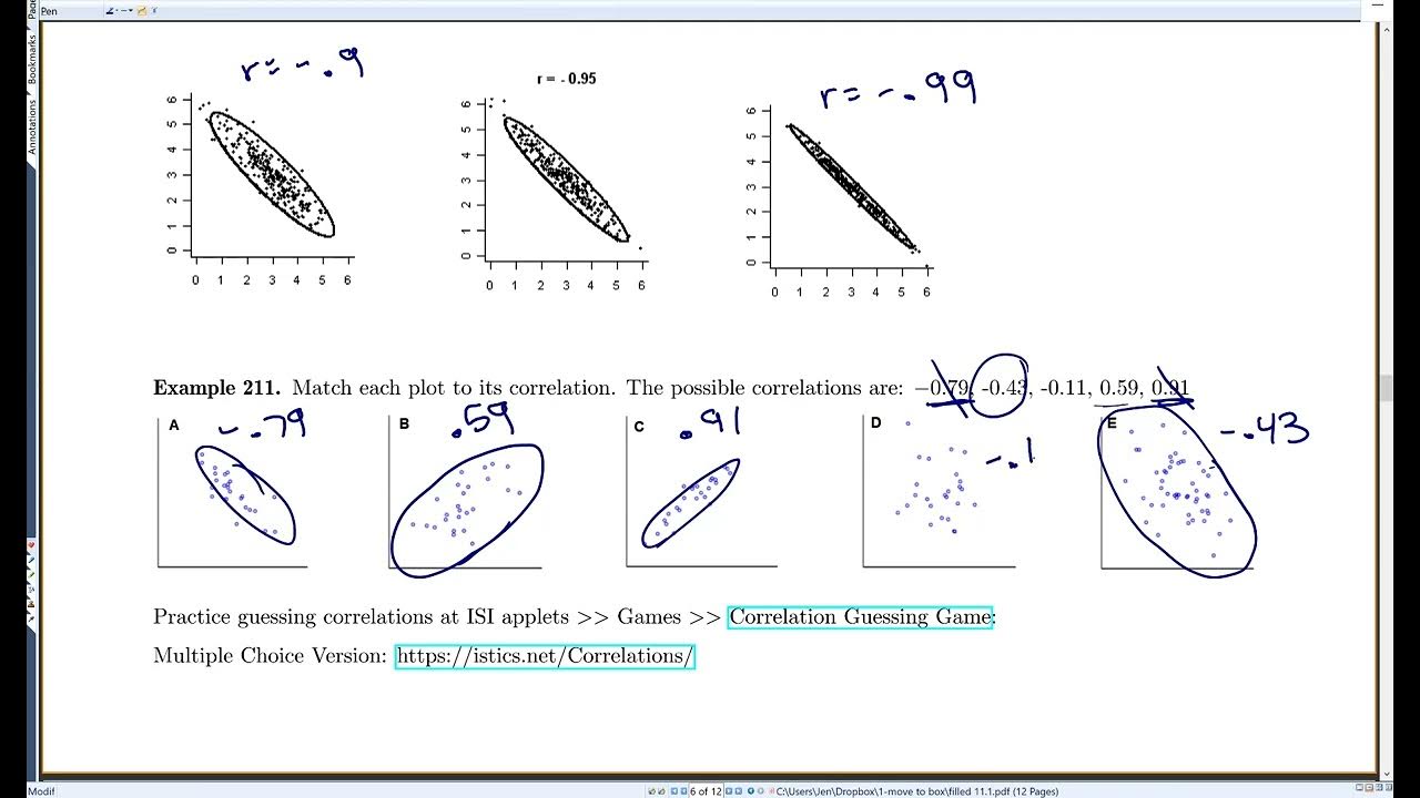 STAT 1040 -- Section 11.1 Two Quantitative Variables - Scatterplots and Correlation - YouTube