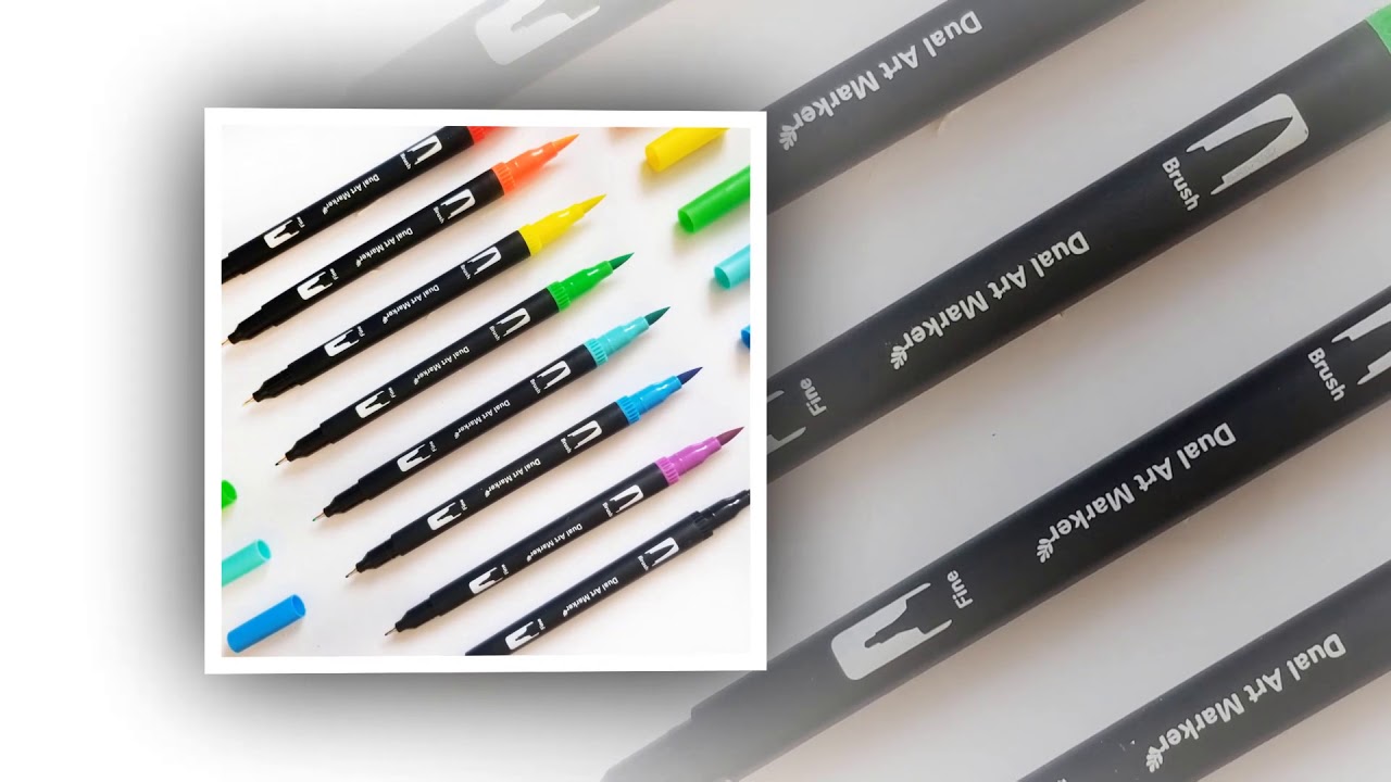 120 Color Dual Brush Art Markers Pen Fine Tip and Brush Tip Great for ...