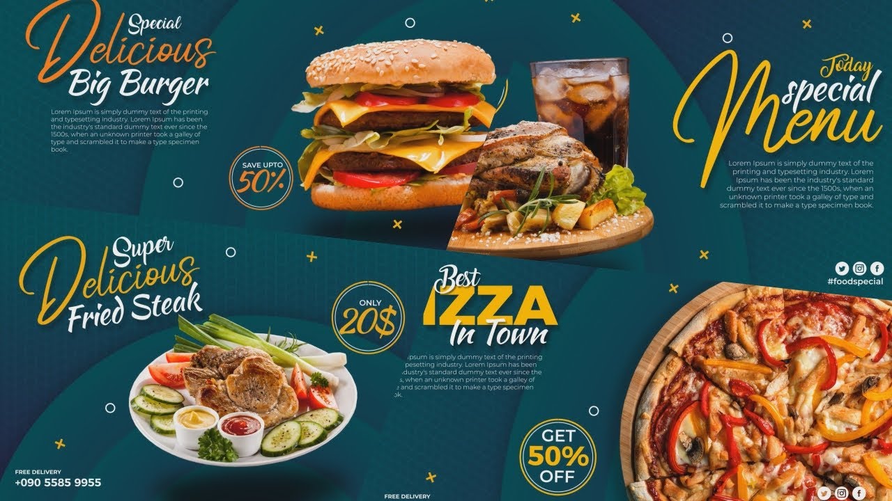 🍔🍕 Short Food Promo - Template in After Effects | 🖥️Proyecto Editable ...