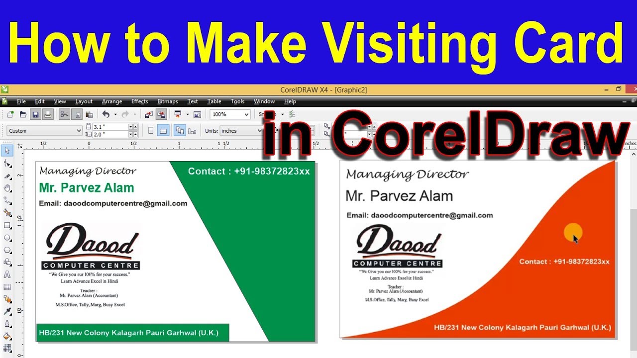 How To Make Visiting Card Design In CorelDraw In Hindi YouTube how-to-make-visiting-card-design-in-coreldraw-in-hindi-youtube