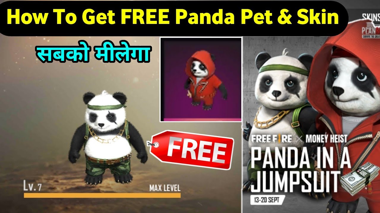 How To Get Free Panda Pet & Skin Free Fire | 100% Trick | Free Mein ...