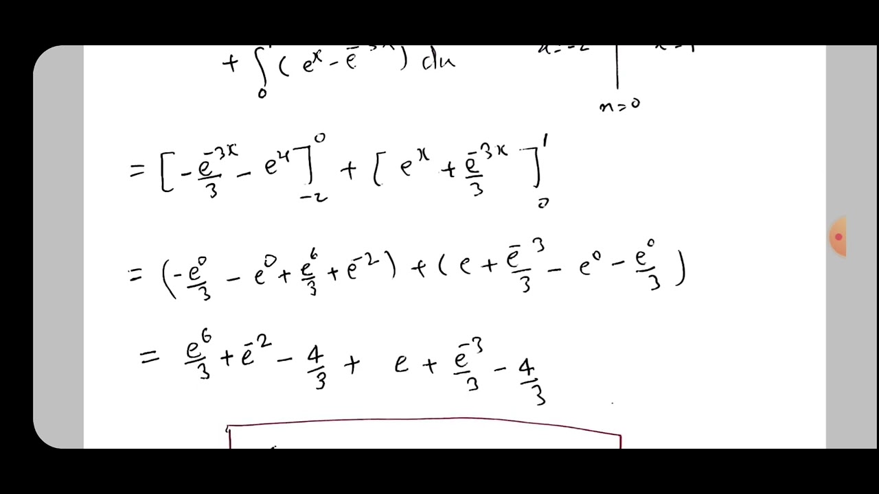 Area under the two exponential curves - YouTube