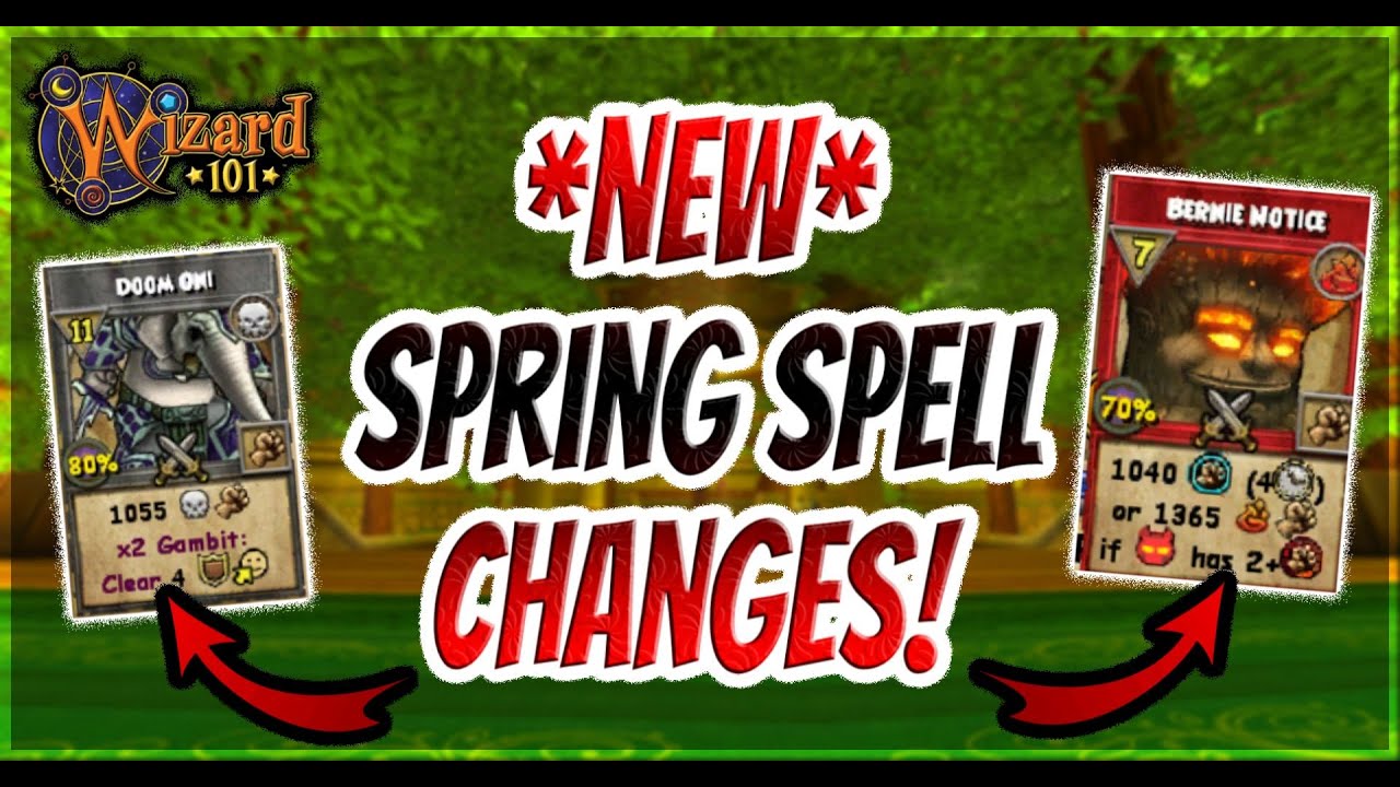 Wizard101: All the *NEW* Spring Spell Changes! - YouTube