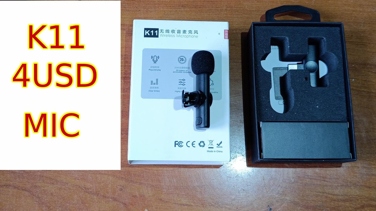 4 USD Wireless Microphone How bad Can sound? K11 - YouTube