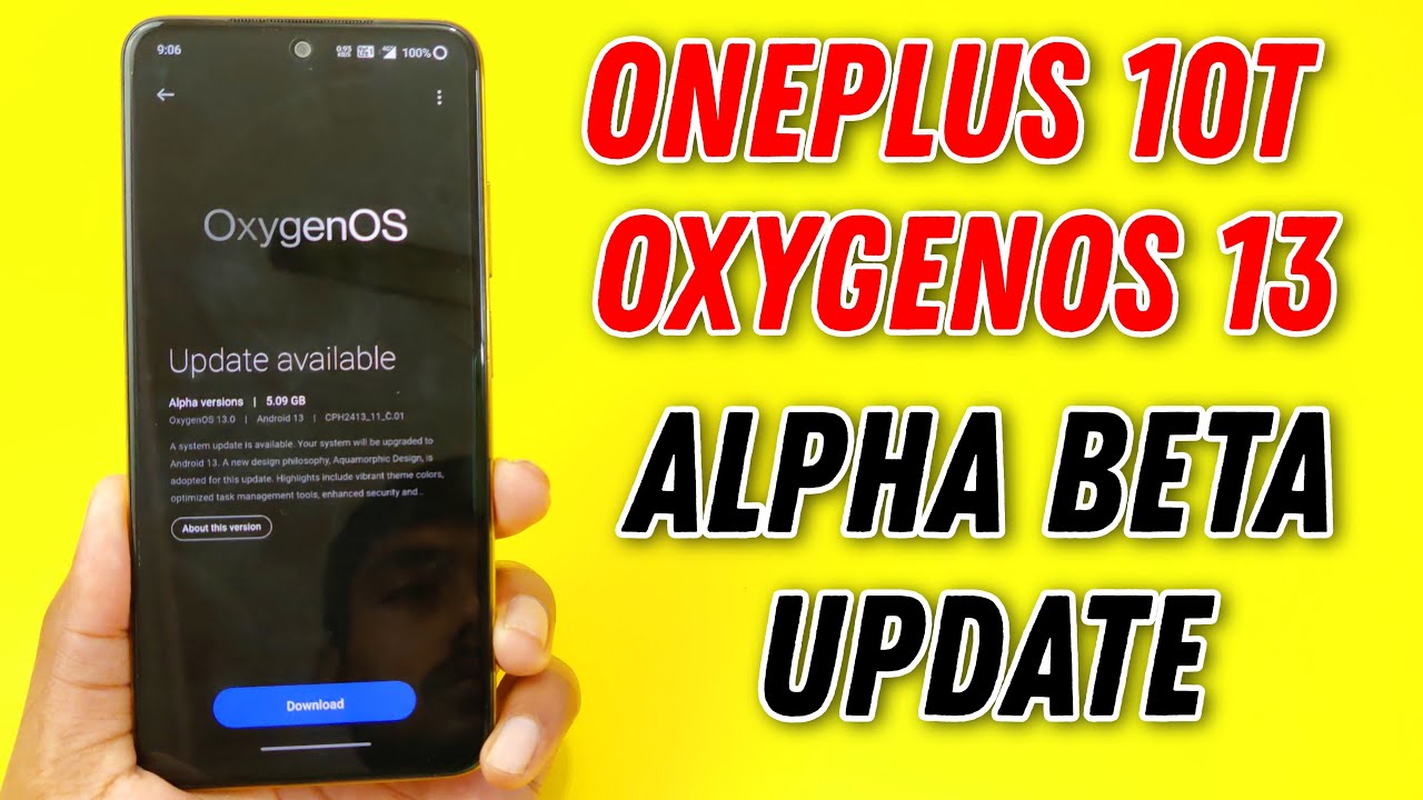 OnePlus 10T OxygenOS 13 Alpha Update Rolling Out - YouTube