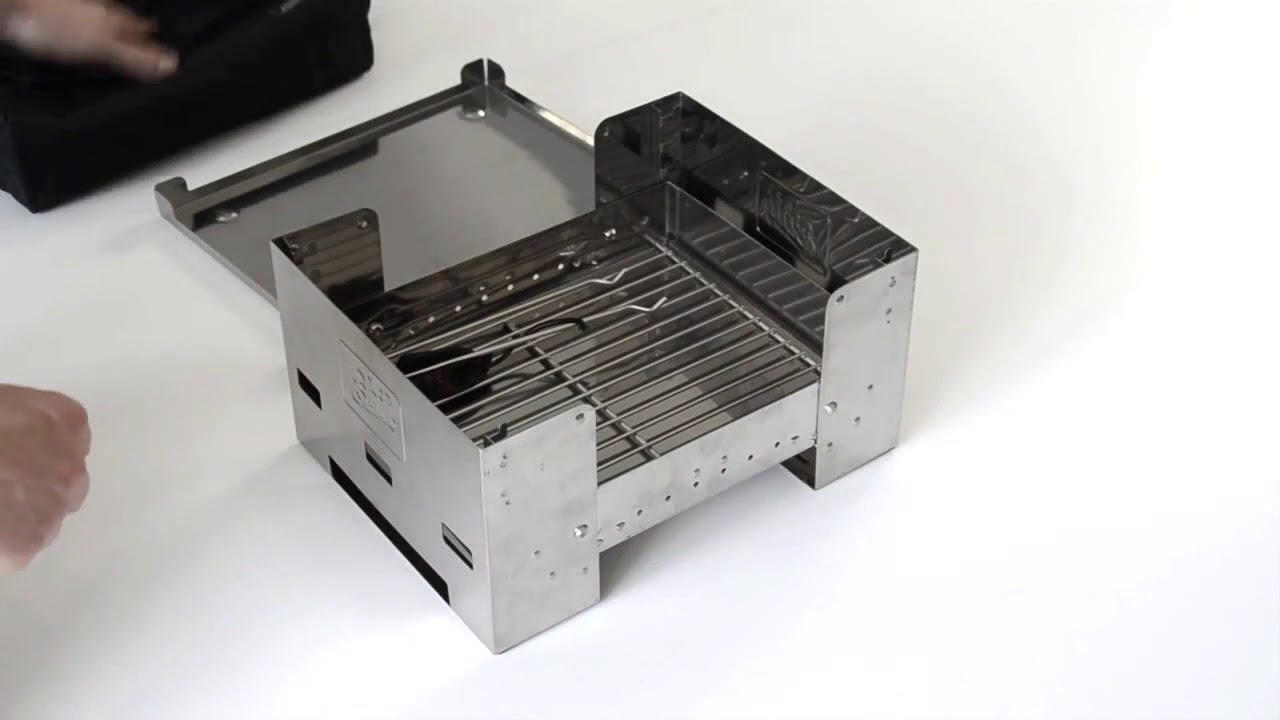 ZΑΜΠΕΤΑΣ | Ψησταριά κάρβουνου Esbit BBQ-Box - YouTube