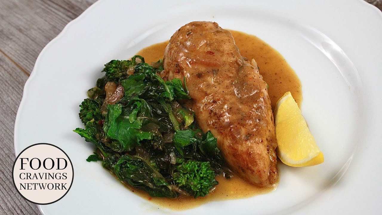 One Pan Chicken Breast and Rapini (Food Cravings Network) - YouTube