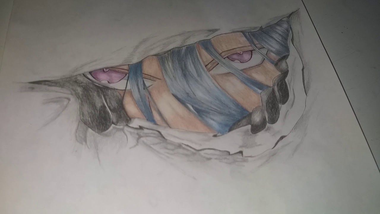 Anime guy ripping through a page 😁 drawing - YouTube