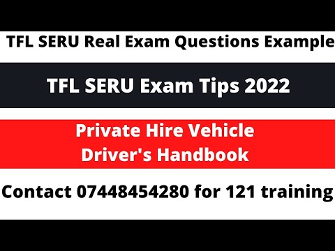 TFL SERU Real Exam Examples | TFL SERU Exam 2022 | TFL Topographical ...