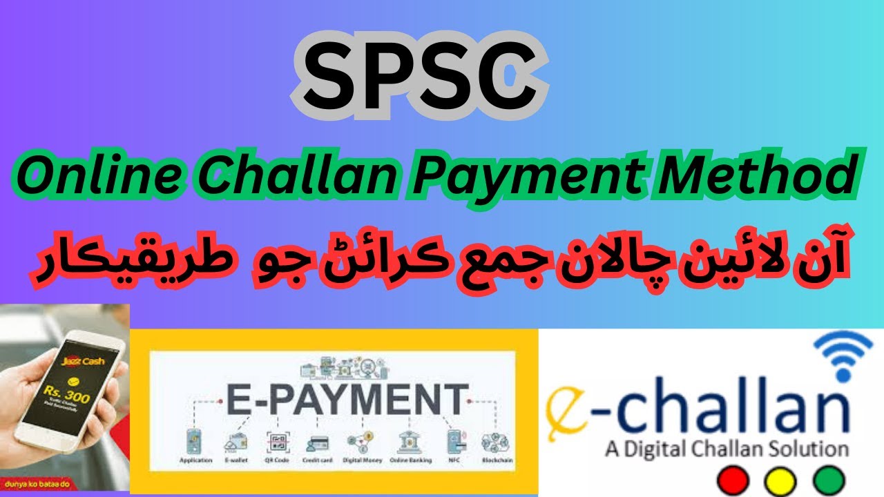 How to pay online challan SPSC Job - YouTube