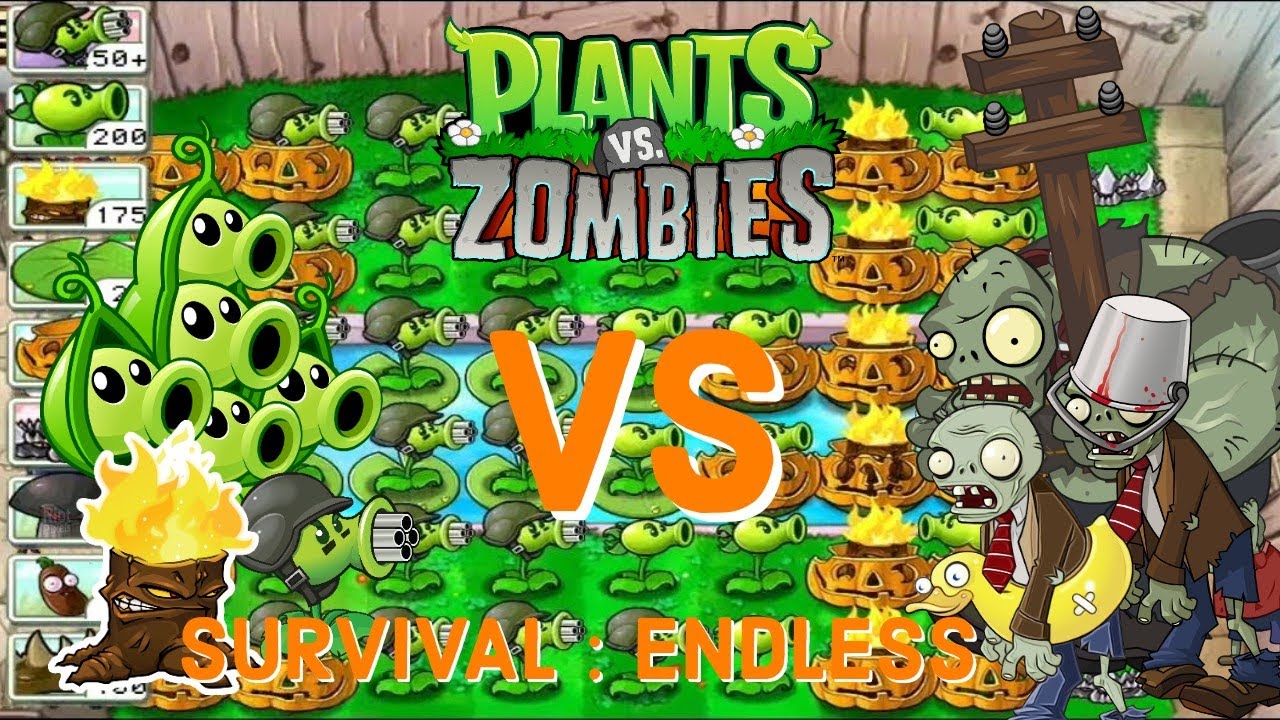 SURVIVAL : ENDLESS CURRENT STREAK #3 || PVZ MOD Full Strategy Complete ...