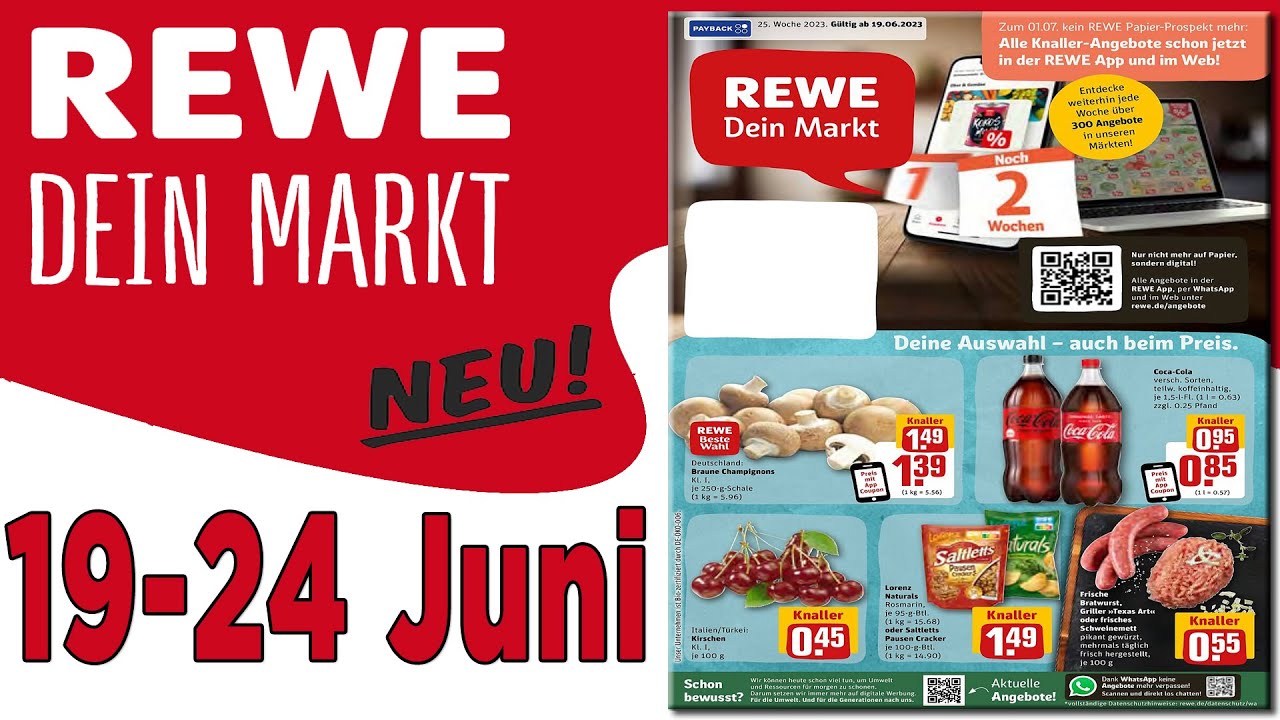 REWE Werbung Prospekt | Prospekte Angebote DE | Gültig von 19.06 - YouTube