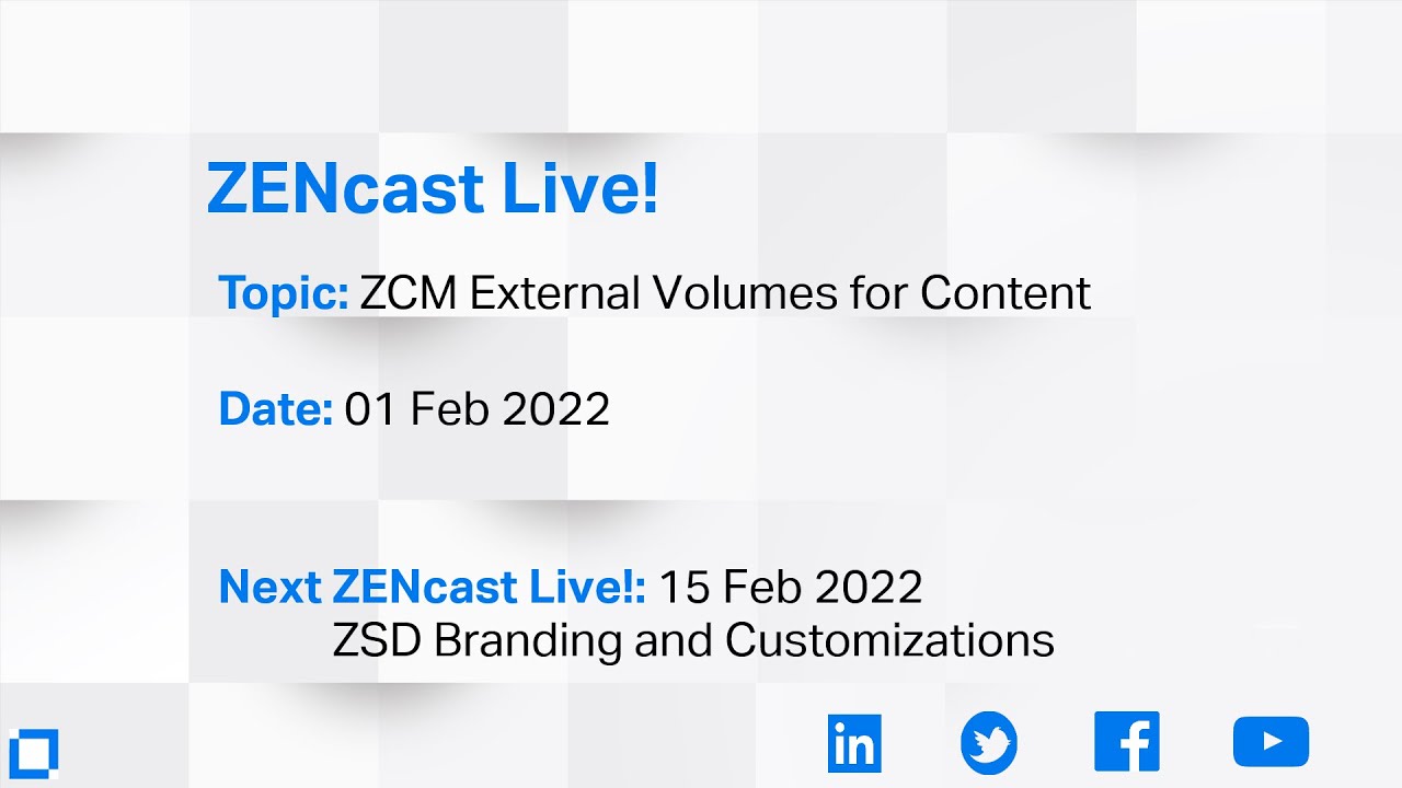 ZENcast Live! ZCM Content Repo on External Drives - YouTube