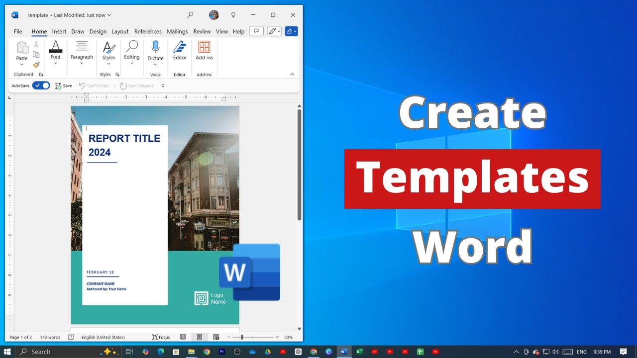 How to Create a Template on Microsoft Word - YouTube