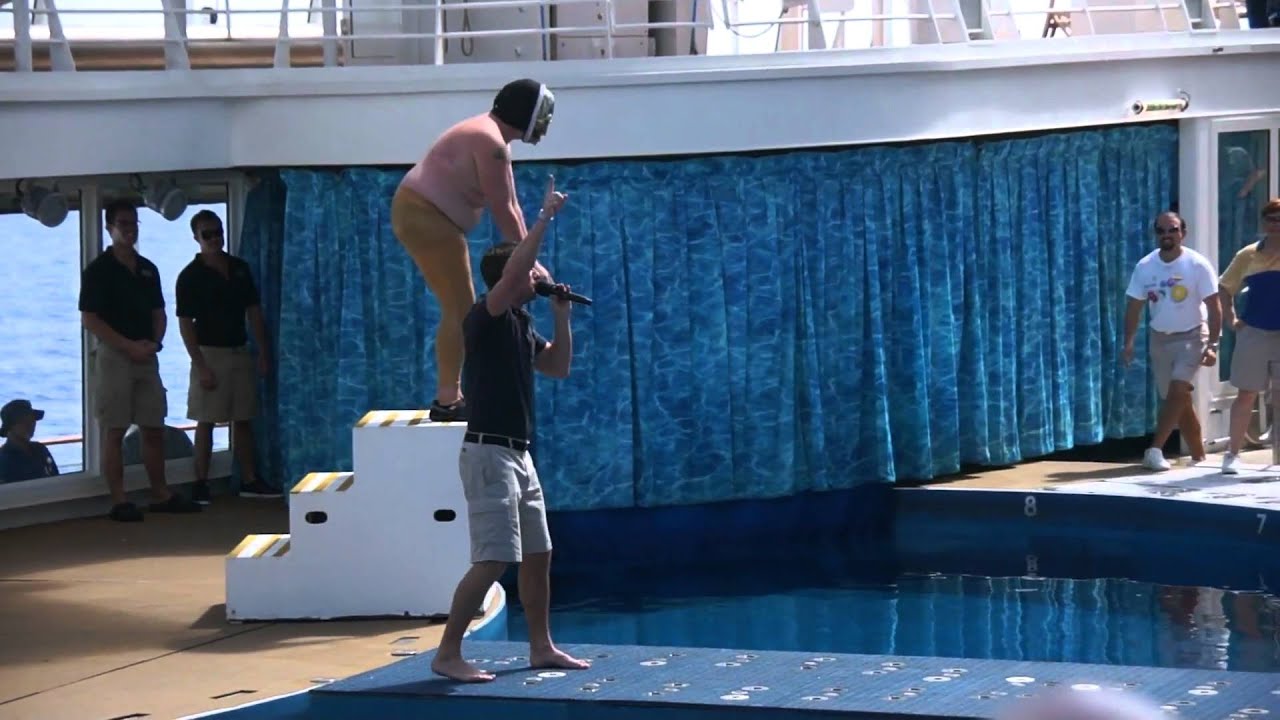 Oasis Of the Seas. Men Belly Flop Competition. Sony Alpha 55 video ...