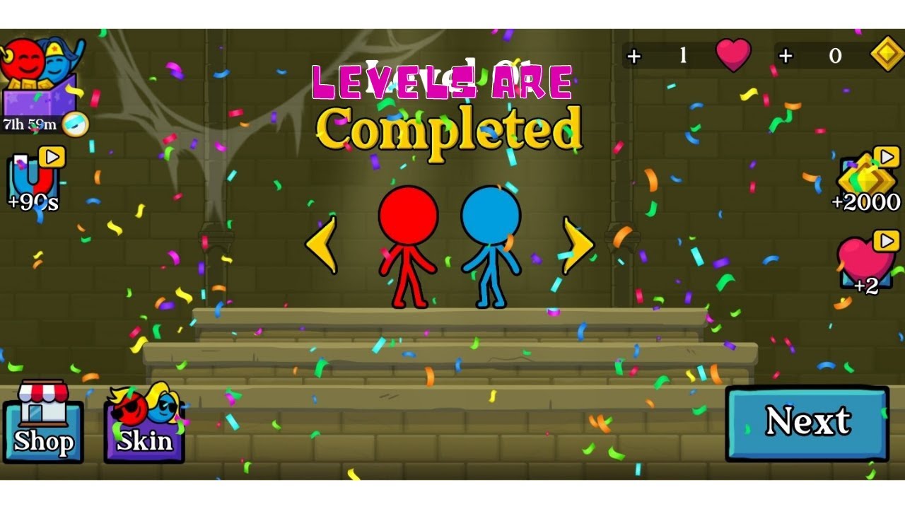 Red And Blue Stickman level 5 and 6 | How to Play Red And Blue Stickman ...