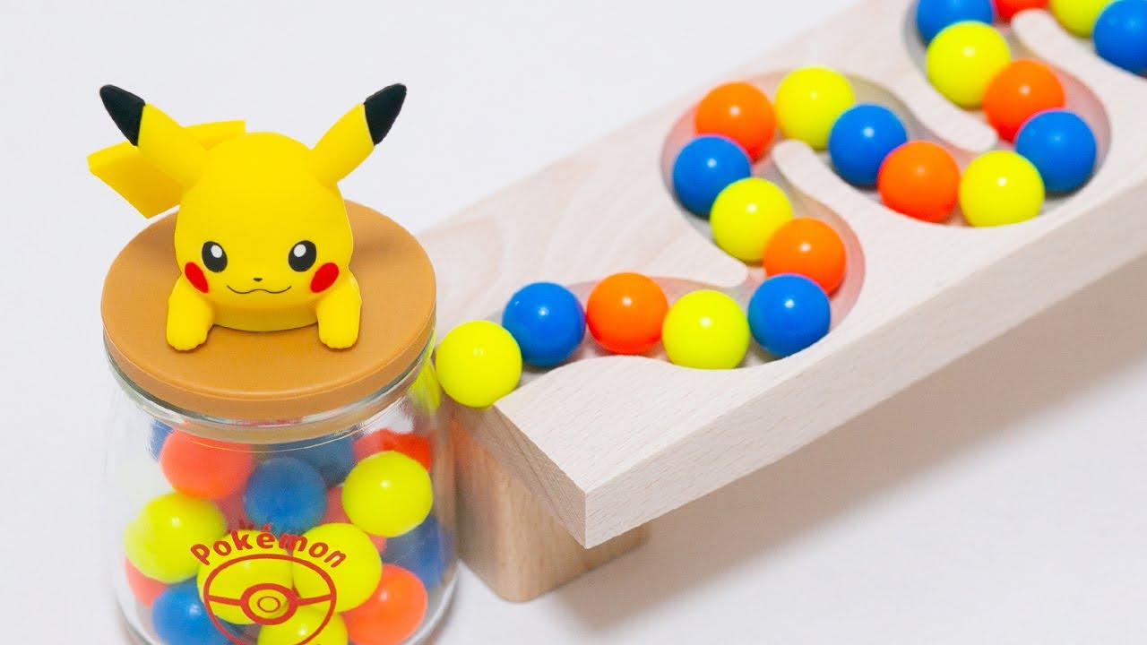 【マーブルランレース】HABAスロープ＆ピカチュウキャンディボトル 【Marble run race】HABA slope & Pikachu ...