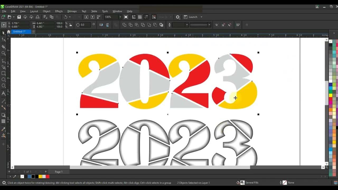 How to Create Emboss Text Effect in Coreldraw - 2023 text with ahsan sabri - YouTube